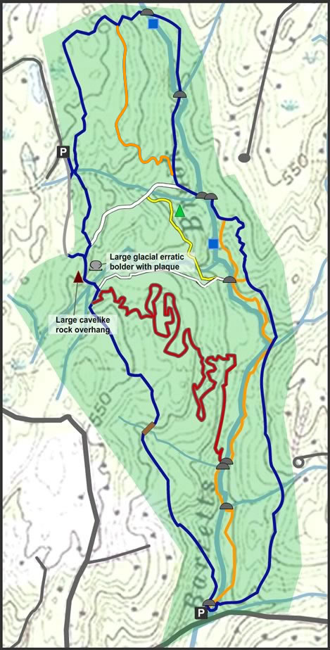 Wilton Woods Trail Map - Wilton, CT